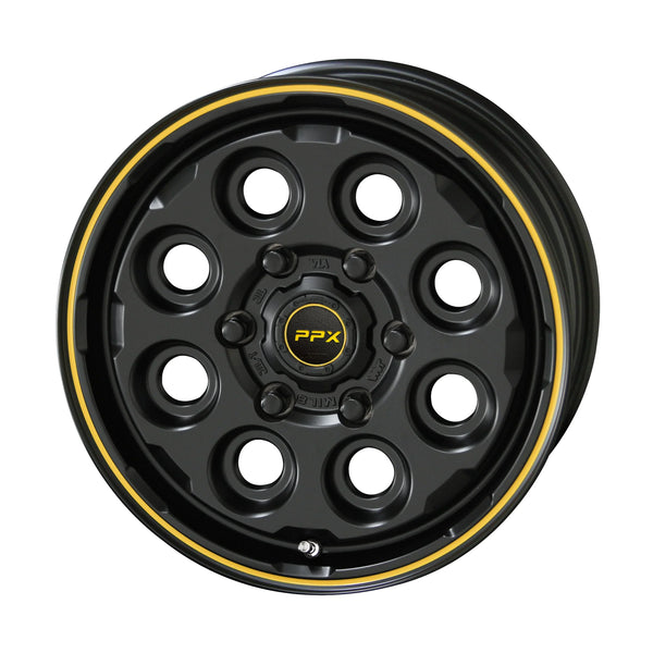 AME PPX MIL-8 Alloy Wheel 15x4.5 ET45 4x100 Black/Yellow - www ...