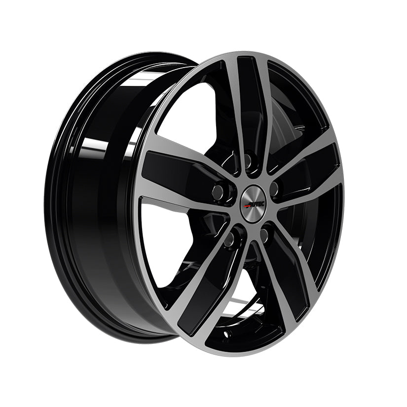 AUTEC Quantro Alloy Wheel 16x6.5 ET66 5x118 Black Polished 71.1mm CB - www.AlloyWheelShop.com